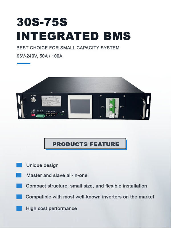 72S BMS 230.4V 100A Master Slave BMS ระบบบริหารแบตเตอรี่ลิตியம் สําหรับ ...